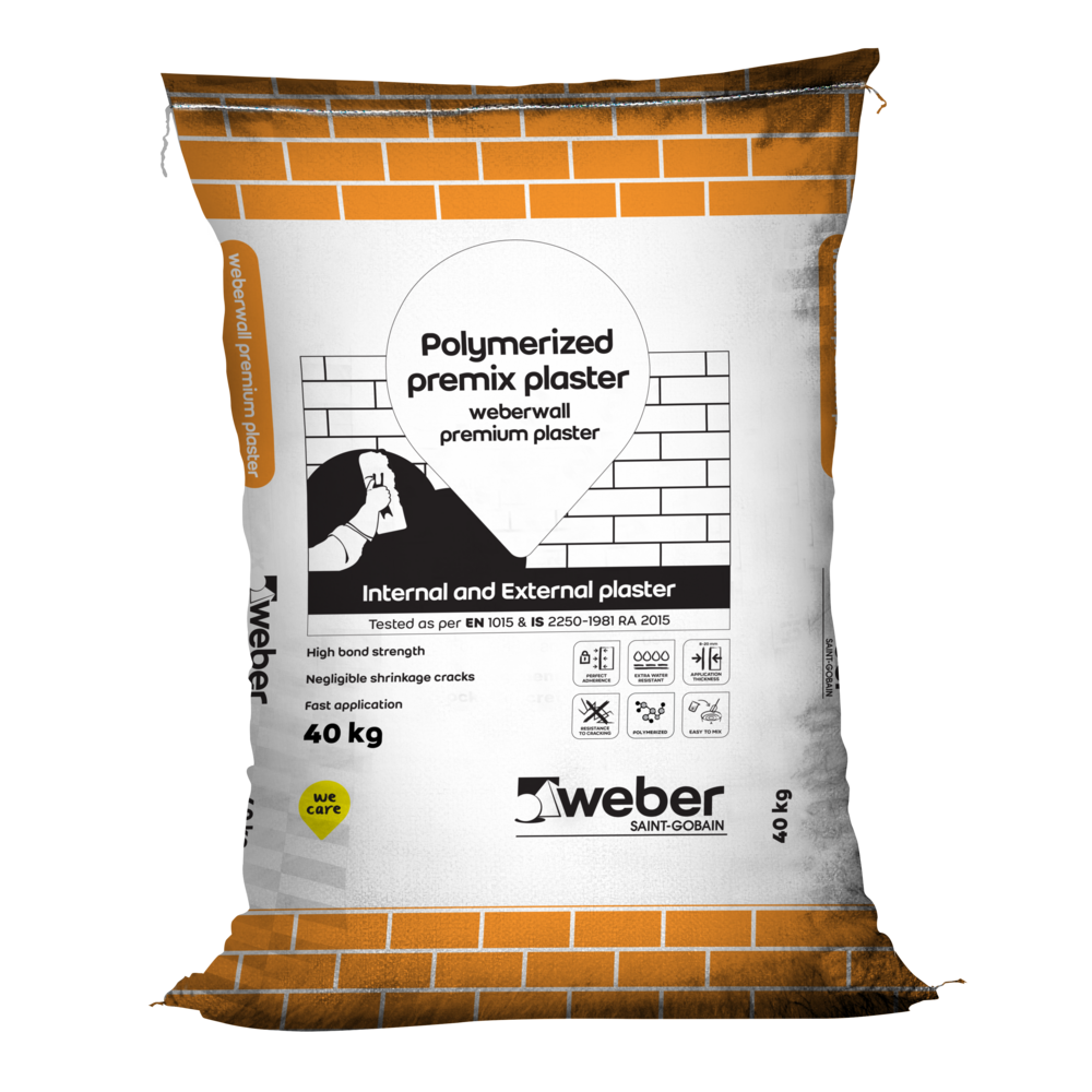 Wall Crack filler| Polymerized premix plaster| Weberwall Premium