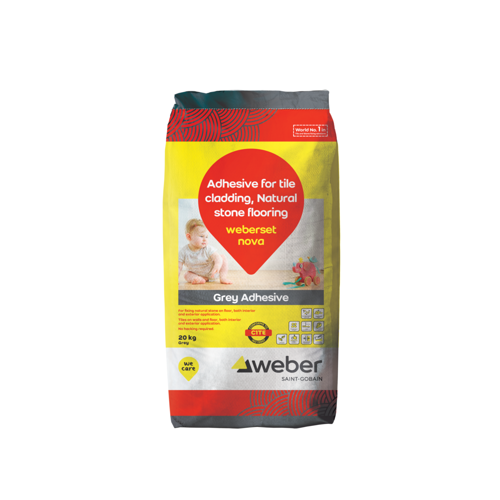 Vitrified tile adhesive | saint gobain | weberset nova plus