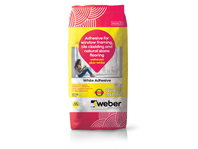 Wall Floor Stone Ceramic Tile Adhesive - weberset plus white