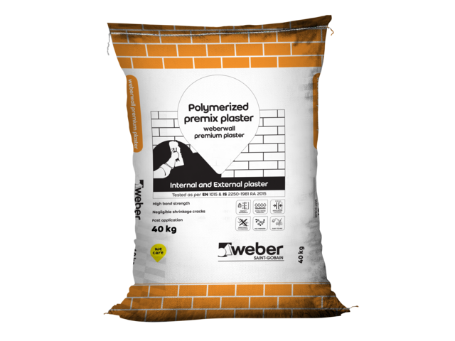 Wall Crack filler| Polymerized premix plaster| Weberwall Premium