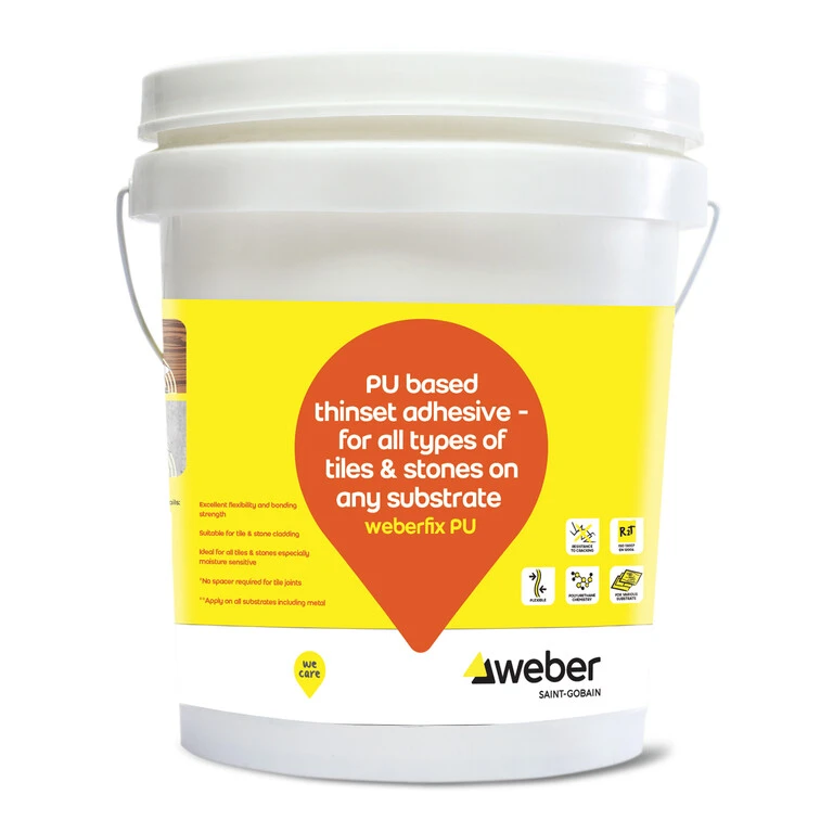 Large Tile Adhesive| Drywall substrate| weberfix PU