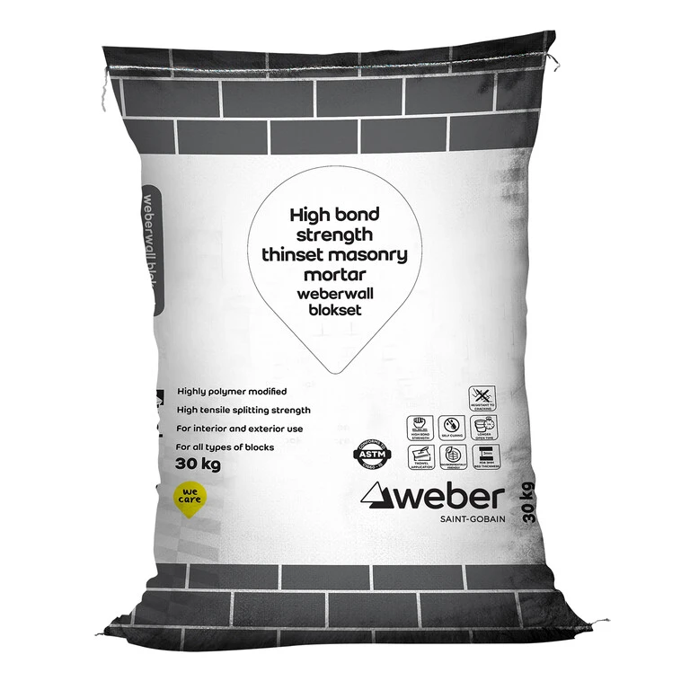 Non Refractory Mortar| Weber Blokset| Saint-Gobain Weber India