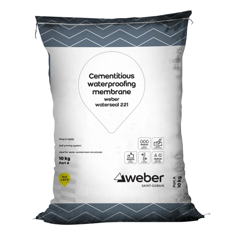Cementitious waterproofing coating| weber waterseal 321 by Weber India